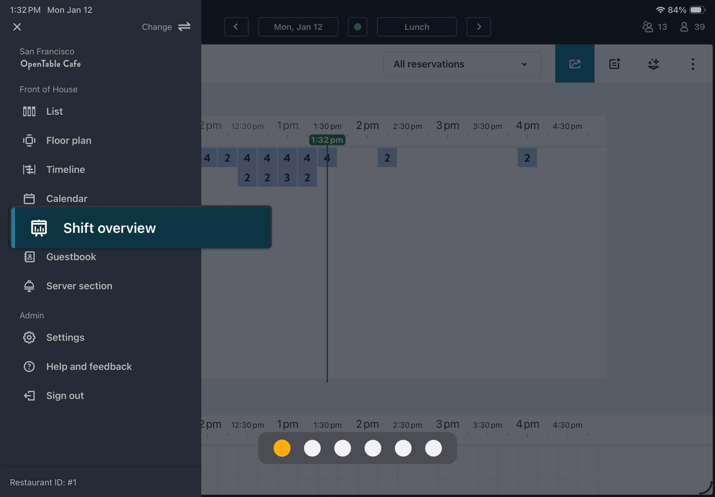 Block online reservations in OpenTable for Restaurants